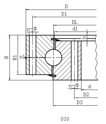 China Single Row Slewing Ring Bearings Four Point Contact Ball For Electricity equipment for sale