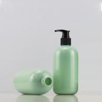 China Green Pump Bottle Dispenser 350ml Empty Plastic Lotion bottle for sale