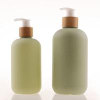 China 500ml Plastic Lotion pump bottles with bamboo Pump Customized for sale