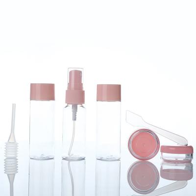 China PET Mini Travel Bottle Set Customized Color Screen Printing Surface Handling for sale