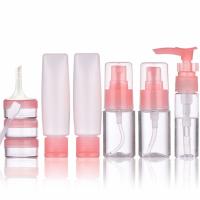 China Clear Mini Travel Set Containers , Skin Care Lotion Travel Size Plastic Bottles for sale