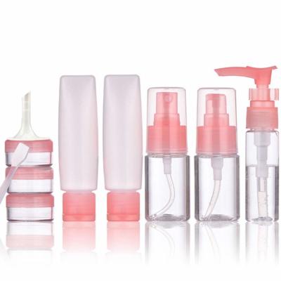 China Clear Mini Travel Set Containers , Skin Care Lotion Travel Size Plastic Bottles for sale