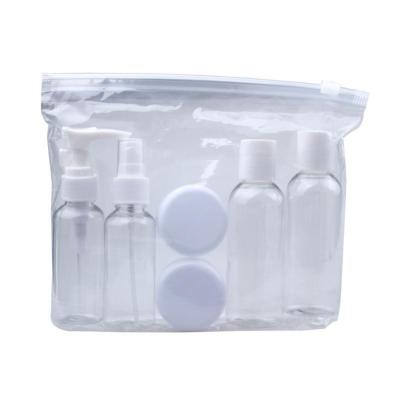 China Cosmetic Transparent pump Travel Bottle Set 6 Pcs Portable Points Bottling for sale