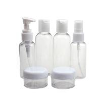 China Cosmetic Transparent pump Travel Bottle Set 6 Pcs Portable Points Bottling for sale
