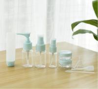 China Small Refillable Empty Bottle Travel Kit , 9 Pcs Leak Proof Travel Bottles for sale