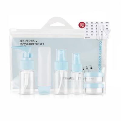China Small Refillable Empty Bottle Travel Kit , 9 Pcs Leak Proof Travel Bottles for sale