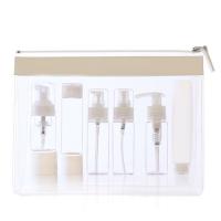China 8 Pcs Clear Travel Bottle Set PETG Plastic Material With EVA Travel Bag for sale