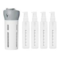China Refillable Lotion 4 In 1 Travel Bottle Set ABS + PET Material Skin Care Packaging for sale