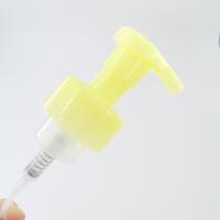 China Yellow Travel Bottle 30/410 Foam Dispenser Pump Recyclable PP for sale