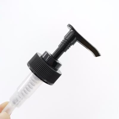 China Cosmetic 28 410 Plastic 0.25ml/T Lotion Bottle Pump Black Soap Dispenser Pump for sale