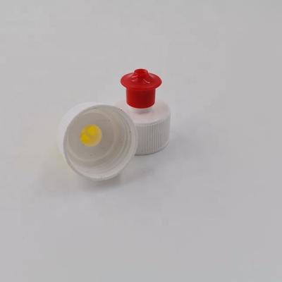 China Screw Pull Push Sports 28mm Plastic Bottle Caps For Shampoo Bottle for sale