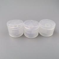 China Round Clear Flip Up 20 / 410 Plastic Bottle Caps for sale