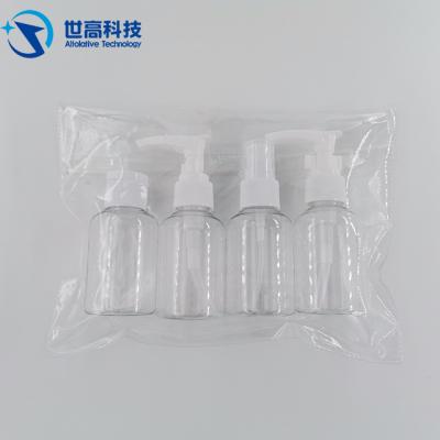 China Pump Sprayer Clear Travel Bottles , Make Up Repeated Use Travel Container Set for sale