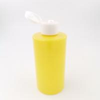 China Yellow Empty Cosmetic Pet Bottle 300ml For Facial Cleanser for sale