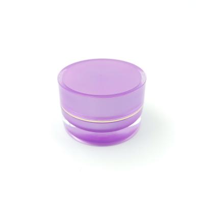 China Round Small Acrylic 15g Capacity Empty Cream Jars for sale