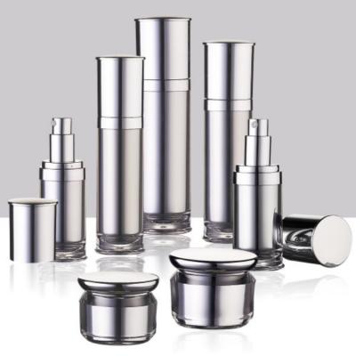 China Frosting Acrylic Lotion Bottle Cosmetic Packaging Set 30ml 50ml 80ml 120ml 15g 20g 30g for sale