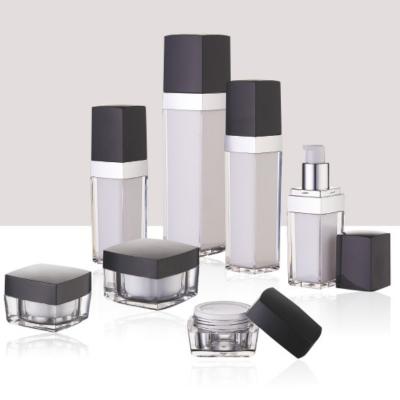 China Acrylic Airless Cosmetic Pump Bottle 15ml 30ml 50ml 100ml for sale