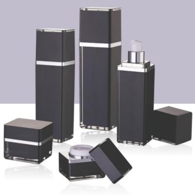 China Square Empty Acrylic 40ml 20g 50g Cosmetic Packaging Set for sale