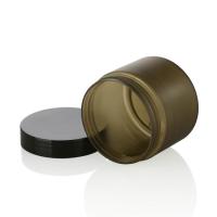 China Amber PET Cosmetic Cream Jar 200ml 250ml 300ml With Lid for sale
