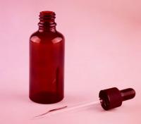 China OEM 30ml Amber Essential Oil Glass Bottle With Glass Dropper for sale
