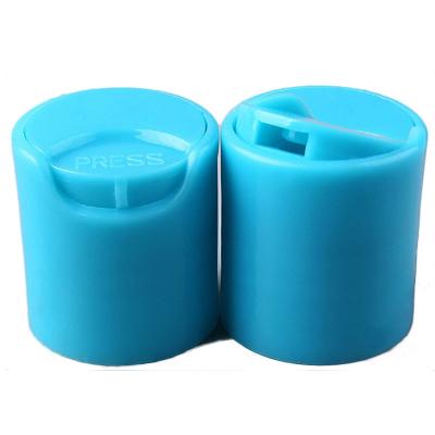 China Blue Disc Top 24 410 Plastic Dispensing Cap For Cosmetic Packaging for sale