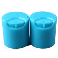 China Blue Disc Top 24 410 Plastic Dispensing Cap For Cosmetic Packaging for sale