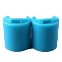 China Blue Disc Top 24 410 Plastic Dispensing Cap For Cosmetic Packaging for sale
