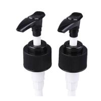 China Soap And Lotion Dispenser 28mm Black Lotion Pump With Screw Locked for sale
