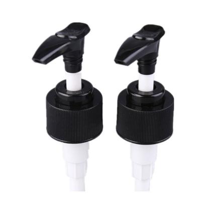 China Soap And Lotion Dispenser 28mm Black Lotion Pump With Screw Locked for sale