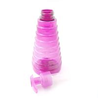 China cone shape plastic shampoo 350ml pump dispenser bottle empty for sale