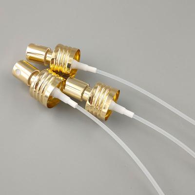 China Aluminum Cosmetic Treatment 18mm Cream Dispenser Pump With Clip for sale