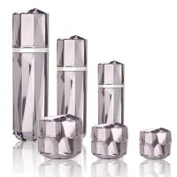 China Custom Diamond Luxury Cosmetic Acrylic Bottle Container For Skincare for sale