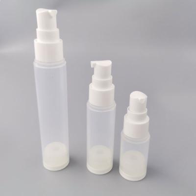 China Lotion Pump Pressure 15ml Airless Dispenser Bottles Empty Screen Printing for sale