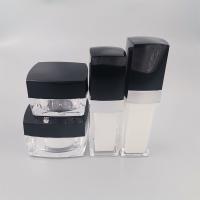 China Square 50ml Acrylic Airless Bottle For Cosmetic Packaging for sale