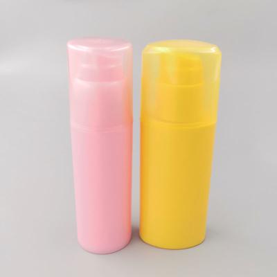 China Yellow Oem 30ml Pump Dispenser Bottle Cosmetic Refillable Packaging for sale