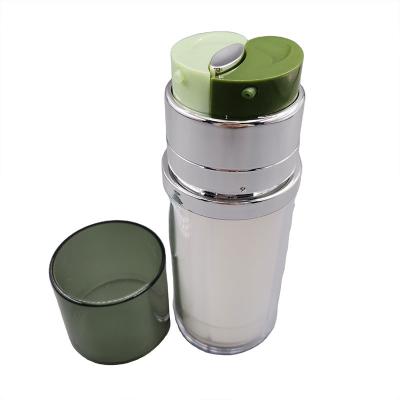 China Dual Chamber Acrylic 50ml Empty Airless Bottle Skincare Cosmetic Packaging for sale