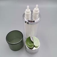 China Dual Chamber Acrylic 50ml Empty Airless Bottle Skincare Cosmetic Packaging for sale