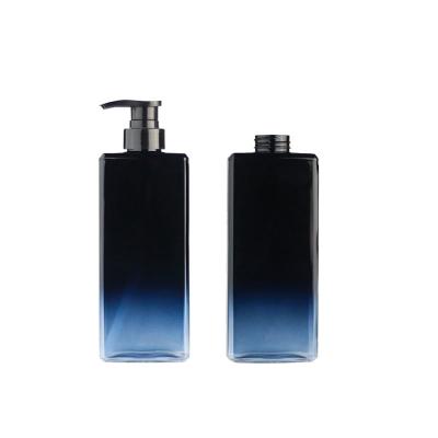 China 500ml Pet Rectangular Odm Empty Plastic Shampoo Bottle for sale