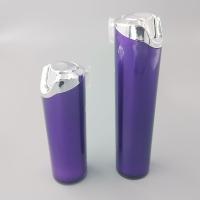 China Luxury Purple 15ml Cosmetic Acrylic Bottle Packaging Set for sale
