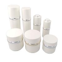 China White 50ml Cosmetic Packaging Set Eco Dropper Bottle Press Pump Jar for sale