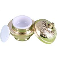 China Luxury Empty Acrylic 10g Cosmetic Cream Jar Gold Silver for sale