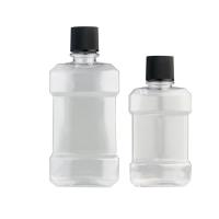 China Clear Mouthwash 180ml Pump Dispenser Bottle Plastic Pet Food Grade Material for sale