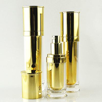 China Empty Acrylic 100ml Airless Lotion Pump Bottles Cosmetic Custom for sale