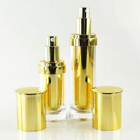 China Empty Acrylic 100ml Airless Lotion Pump Bottles Cosmetic Custom for sale
