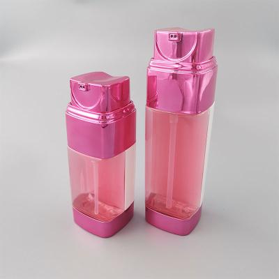 China Customized Non Spill Airless Dispenser Bottles Square Lotion Portable Spray Pump Plastic for sale