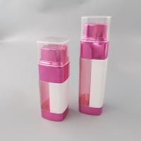 China Customized Non Spill Airless Dispenser Bottles Square Lotion Portable Spray Pump Plastic for sale