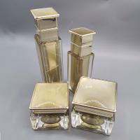 China Custom Acrylic Square 250ml Cosmetic Bottle Sets Plastic for sale