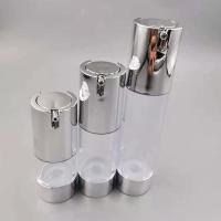 China Clear Silver Vacuum 50ml Airless Pump Bottle Cosmetic Cream Container for sale