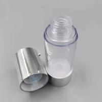 China Clear Silver Vacuum 50ml Airless Pump Bottle Cosmetic Cream Container for sale