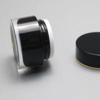 China 5ml Cosmetic Cream Jar Empty Acrylic Black Double Wall Polypropylene for sale